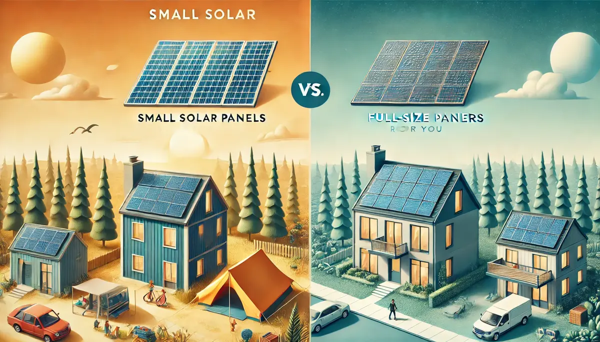 Small Solar Panels vs. Full-Size Panels - Home Lovely